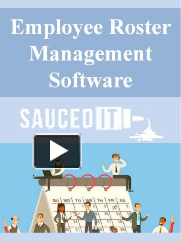 Employee Roster Management Software presentation | free to download