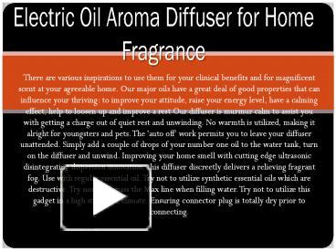 PPT – Buy Aroma diffusers PowerPoint presentation | free to download ...