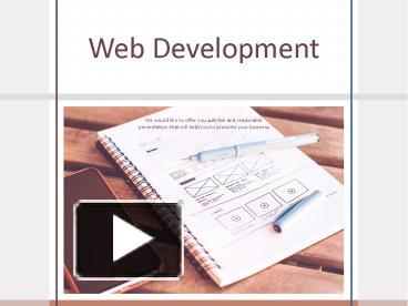 Web Development presentation | free to download