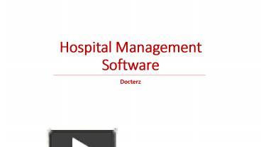 Hospital Management Software presentation | free to download