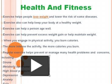 PPT – exercise (1) PowerPoint presentation | free to download - id ...