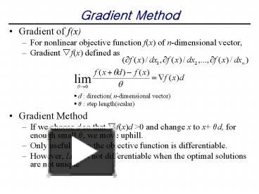 Gradient Method presentation | free to view