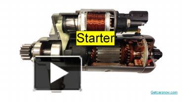 Starter Motor Work presentation | free to download