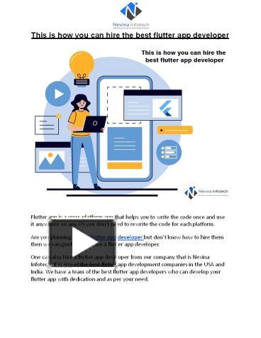 This is how you can hire the best flutter app developer presentation ...