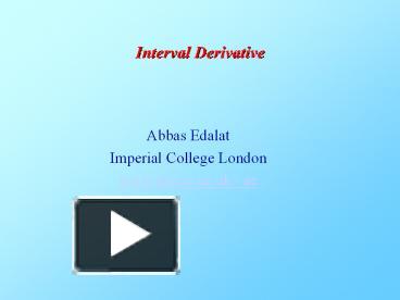 PPT – Abbas Edalat PowerPoint presentation | free to download - id ...