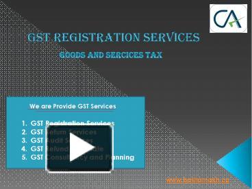 PPT – GST Registration Services in Mumbai PowerPoint presentation ...