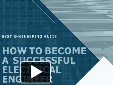 how to become a successful electrical engineer | Successful Electrical ...