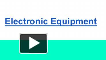 electronic equipment presentation | free to download