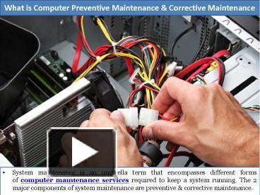 What is Computer Preventive & Corrective Maintenance? presentation ...