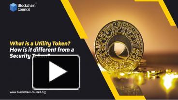 What exactly is a Utility Token and how does it work? presentation ...