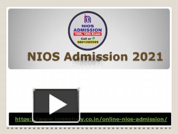 PPT – NIOS Admission 2021 (1) PowerPoint presentation | free to ...