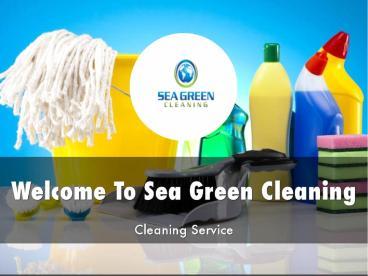 PPT – Sea Green Cleaning Presentation PowerPoint presentation | free to ...