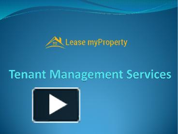 Tenant Management Services presentation | free to download