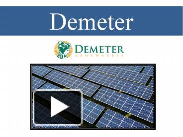 Demeter presentation | free to download