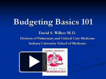 Budgeting Basics 101 presentation | free to view