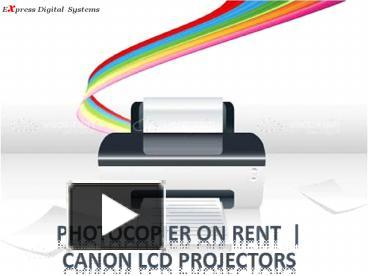 PPT – Photocopier On Rent | Canon LCD Projectors PowerPoint ...