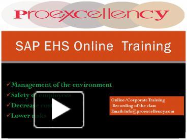 PPT – sap ehs online training PowerPoint presentation | free to ...