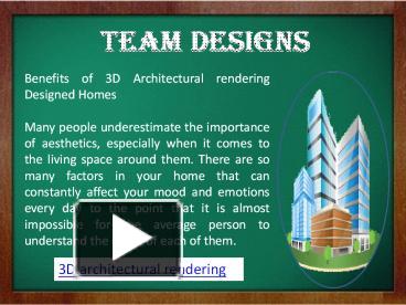 PPT – teamdesigns- 3D Architectural rendering service Australia ...