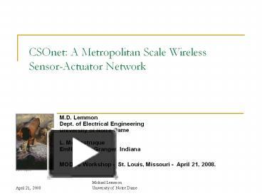 Michael Lemmon University of Notre Dame presentation | free to download