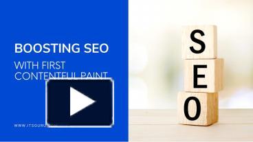 Boosting SEO With First Contentful Paint presentation | free to download