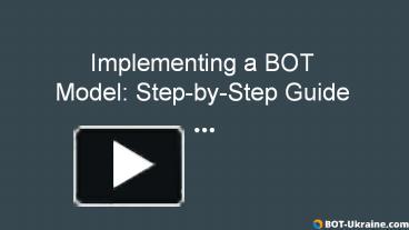 BOT model presentation | free to download