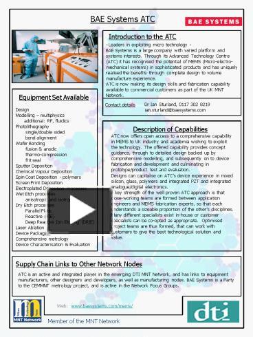 PPT – BAE Systems ATC PowerPoint presentation | free to view - id ...