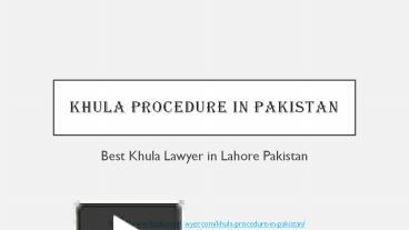 PPT – Seek Khula Procedure in Pakistan (2021) Through Expert Khula ...