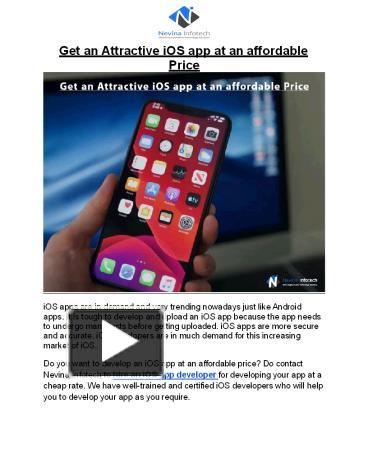 PPT – Get an Attractive iOS app at an affordable Price PowerPoint ...