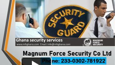 Security Services Ghana | Best Airline Aviation Security Company ...