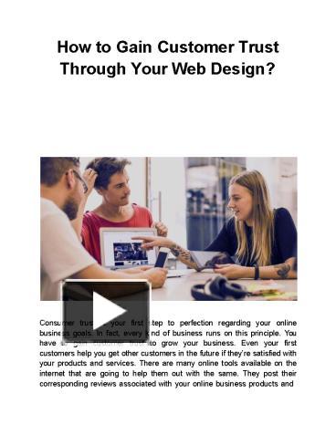 How to Gain Customer Trust Through Your Web Design? presentation | free ...
