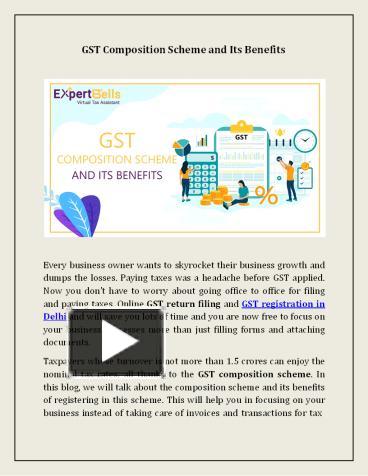 GST Composition Scheme and Its Benefits presentation | free to download