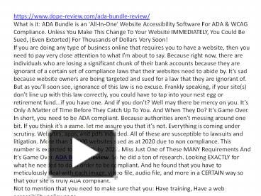 PPT – ADA Bundle Review PowerPoint presentation | free to download - id ...
