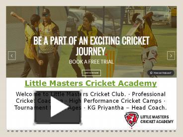 Little Masters Cricket Academy (1) presentation | free to download