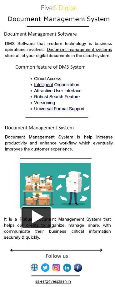 Best DMS Software presentation | free to download