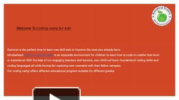 PPT – Coding camp for kids PowerPoint presentation | free to download ...