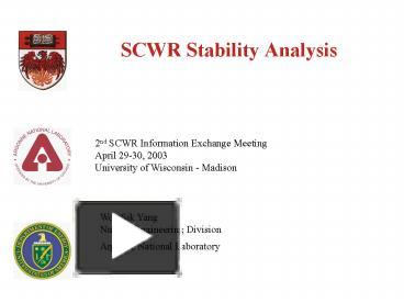 SCWR Stability Analysis presentation | free to view