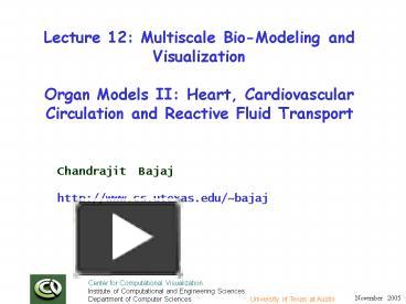 PPT – Center for Computational Visualization PowerPoint presentation ...