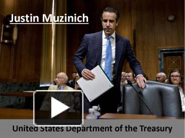 United States Department of the Treasury - Justin Muzinich presentation ...
