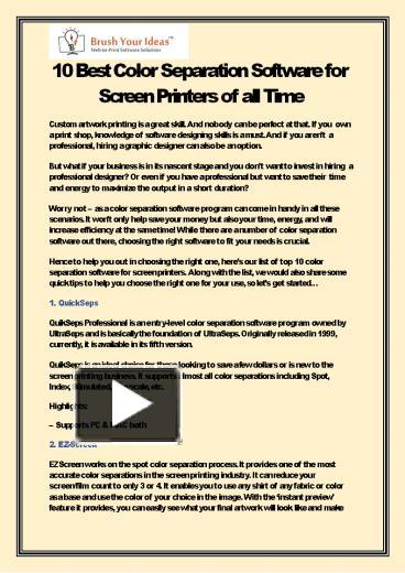 10 Best Color Separation Software for Screen Printers of all Time ...