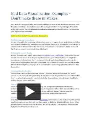 Bad Data Visualization Examples – Don’t make these 5 mistakes ...