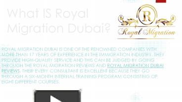 PPT – Make Your Migration A Perfect Migration With Royal Migration ...