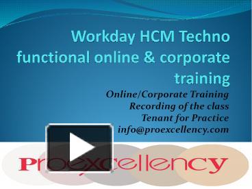 Workday HCM online training presentation | free to download
