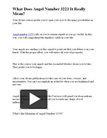 PPT – What Does Angel Number 3223 It Really Mean? (1) PowerPoint ...