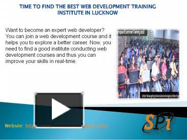 PPT – Time to Find the Best Web Development Training Institute in ...