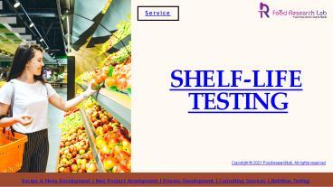 Food Shelf Life Testing lab | Shelf Life study – Food Research Lab ...