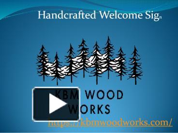 Handcrafted Welcome Sign presentation | free to download