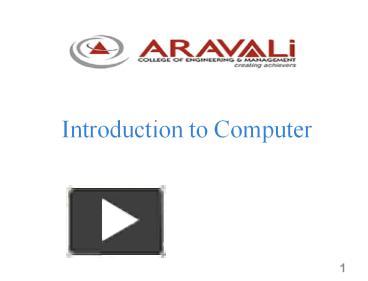 Introduction to computers presentation | free to download