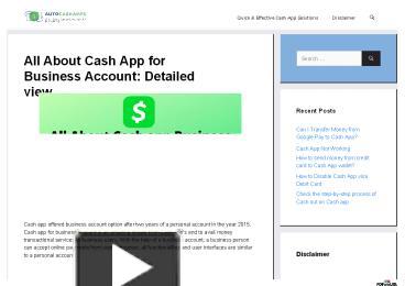 PPT – All About Cash App for Business Account: Detailed view - Auto ...