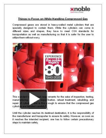 PPT – Things to Focus on While Handling Compressed Gas PowerPoint ...