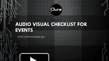 PPT – AUDIO VISUAL CHECKLIST FOR EVENTS PowerPoint presentation | free ...